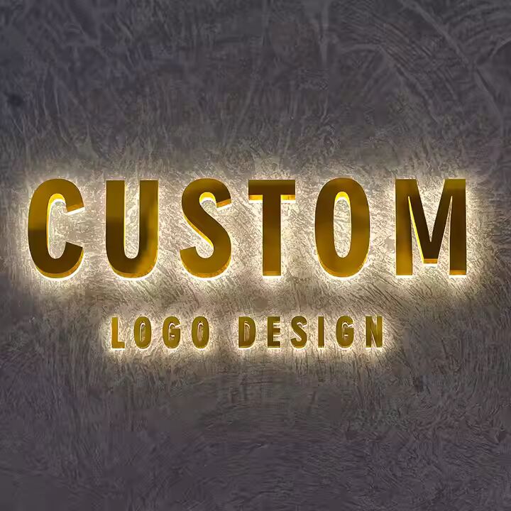 Custom led backlit letters stainless steel letter sign 3d led sign bus ...