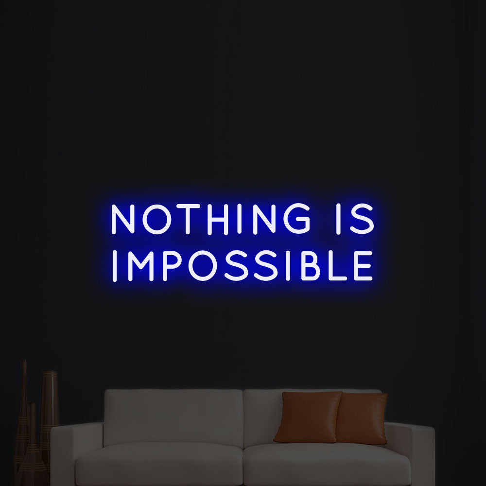 Nothing is impossible LED Neon Sign – Rainbow Neon Sign