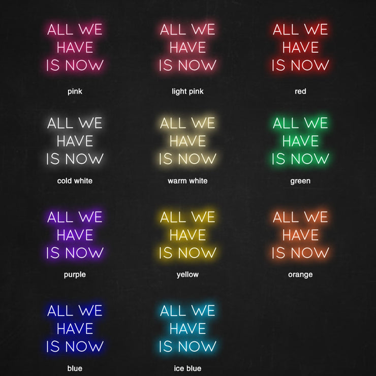 All we have is now LED Neon Sign – Rainbow Neon Sign