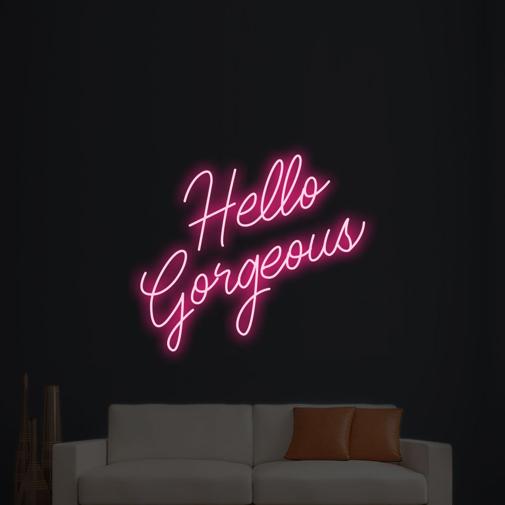 Hello gorgeous LED Neon Sign – Rainbow Neon Sign