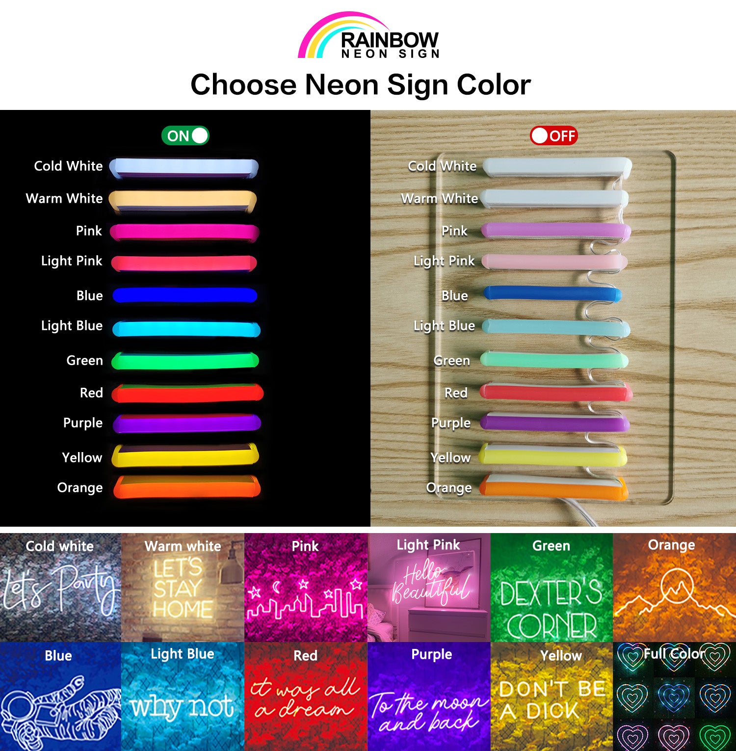 Create your neon sign builder – Rainbow Neon Sign